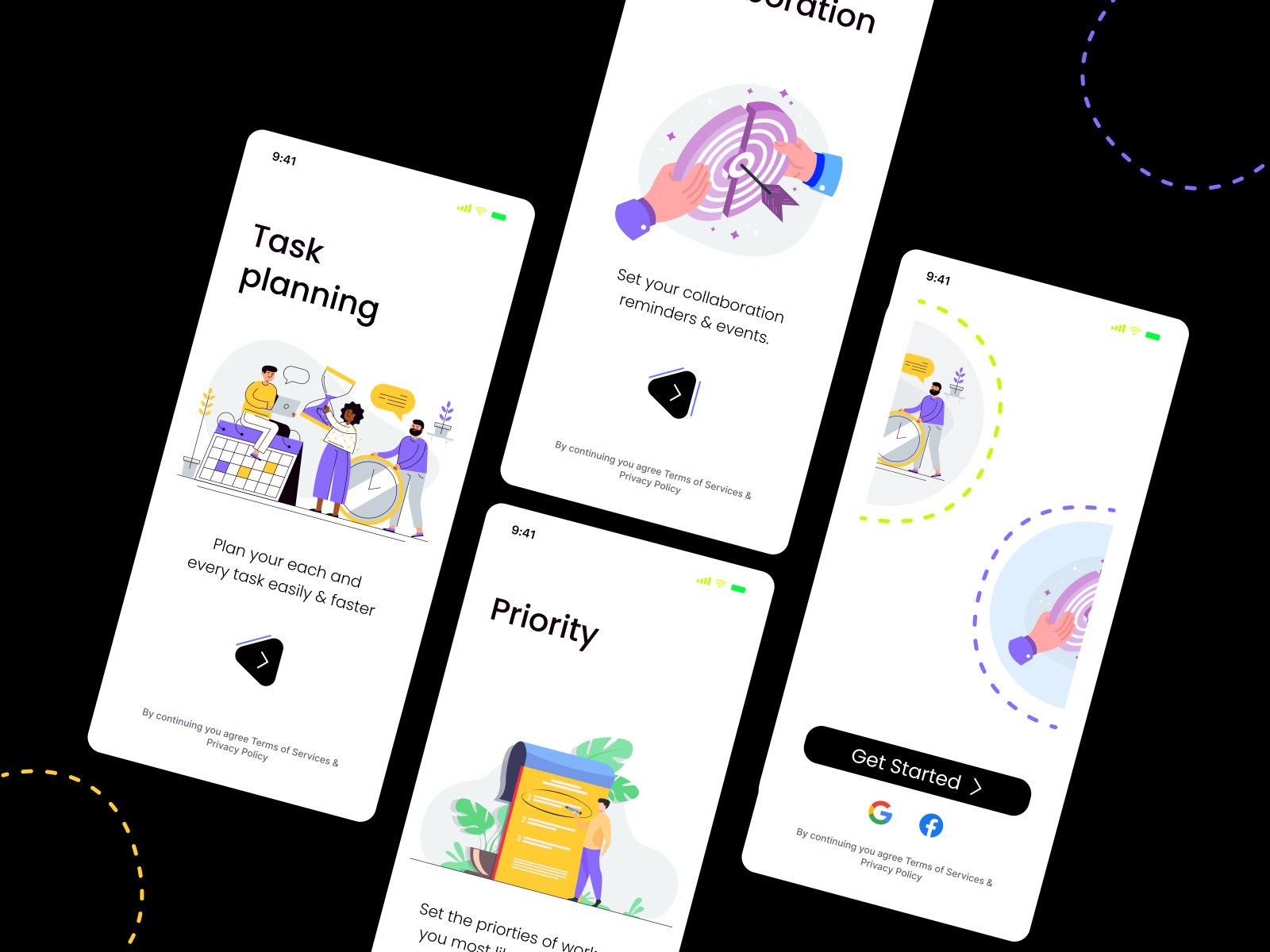 Task Management Onboarding Screens by Aayush Chouhan on Dribbble