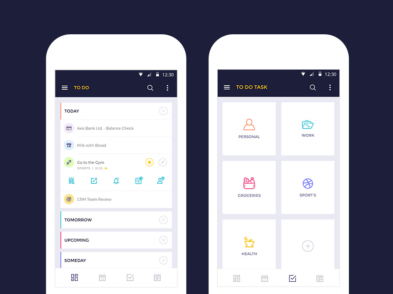 To Do List App by SATHISH KUMAR P on Dribbble