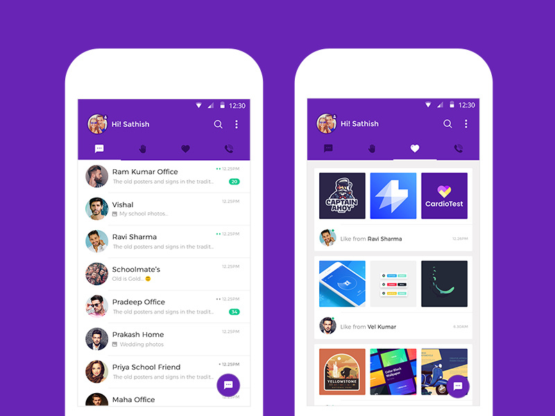 Chat App by SATHISH KUMAR P on Dribbble