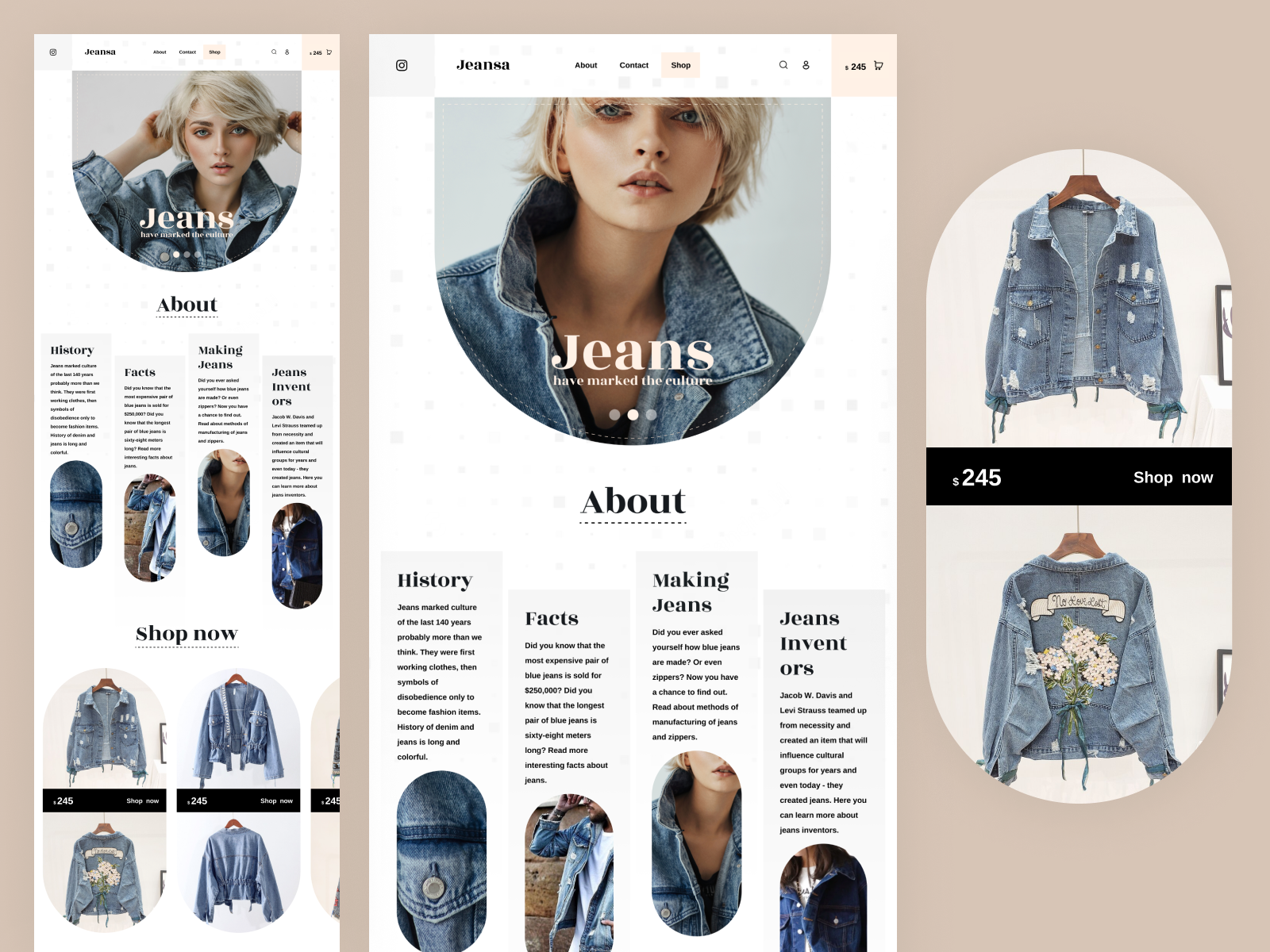 Concept for clothing website by Patimat on Dribbble
