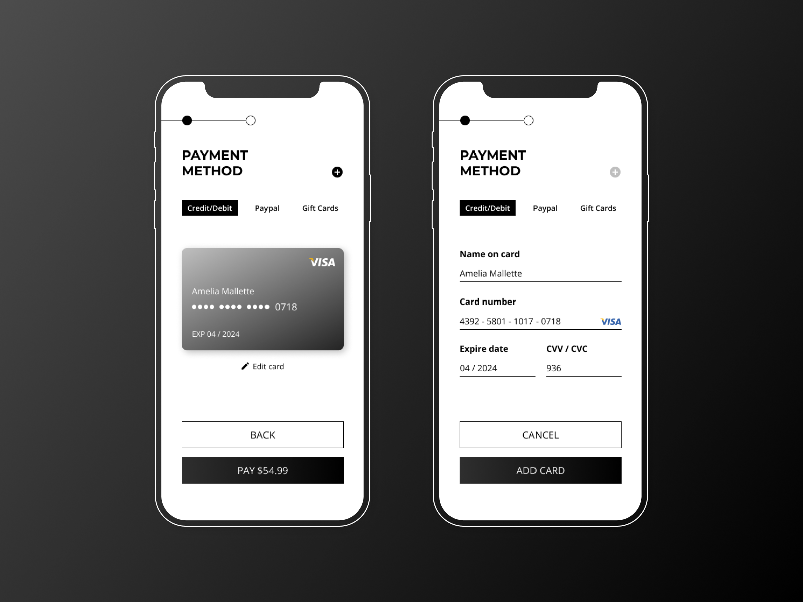 Daily UI 002 - Credit Card Checkout by Charinrat T on Dribbble