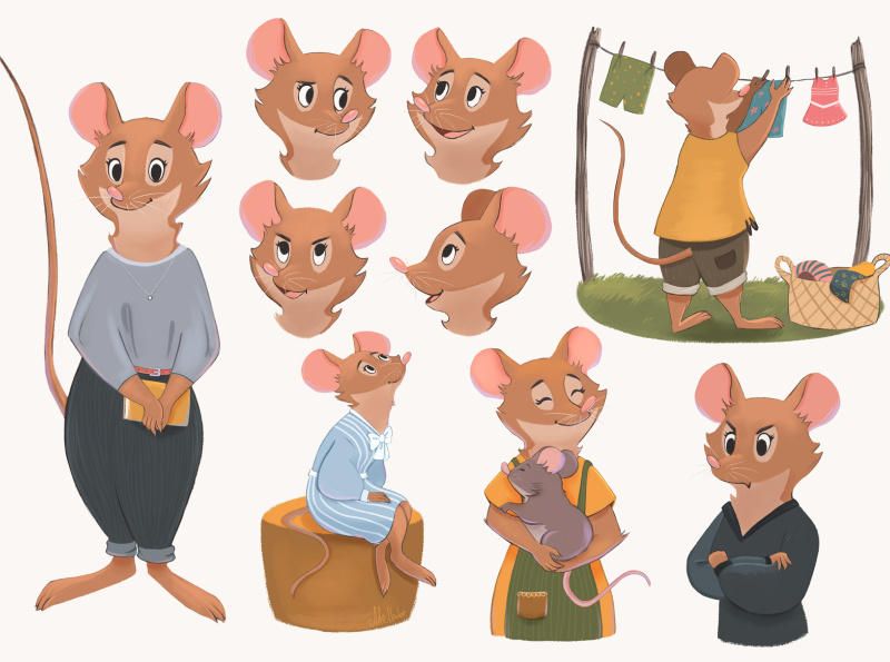 Mrs. Mouse by Indira Muzbulakova on Dribbble