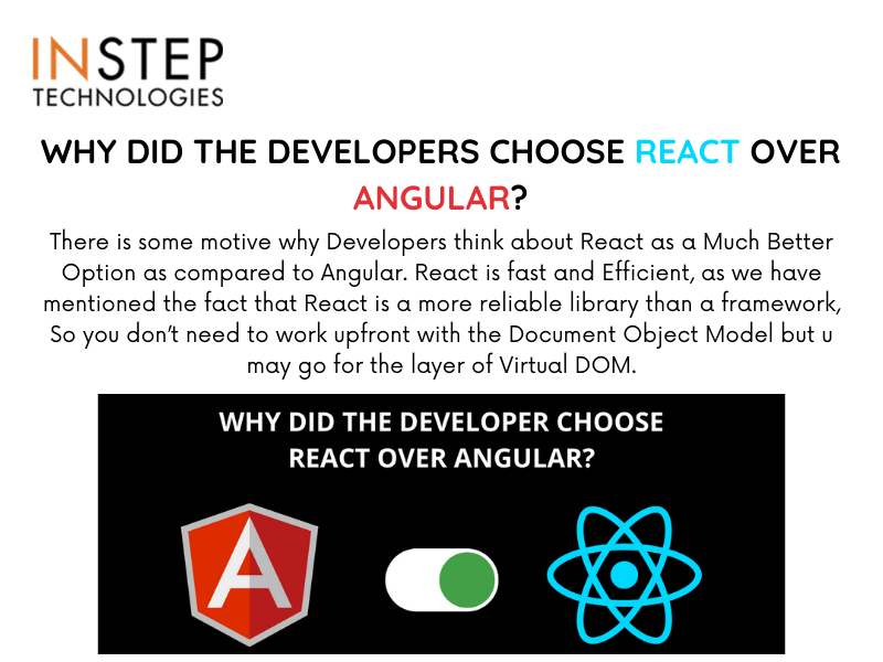 Why did the developers choose React over Angular? by InStep ...