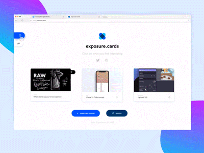 Exposure Cards by Alyssa X on Dribbble