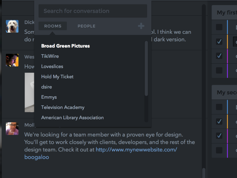 Dark chat UI by Dickon Kent on Dribbble