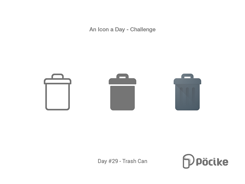 Icon Challenge Day 29 Trash Can by Alpár Méder on Dribbble