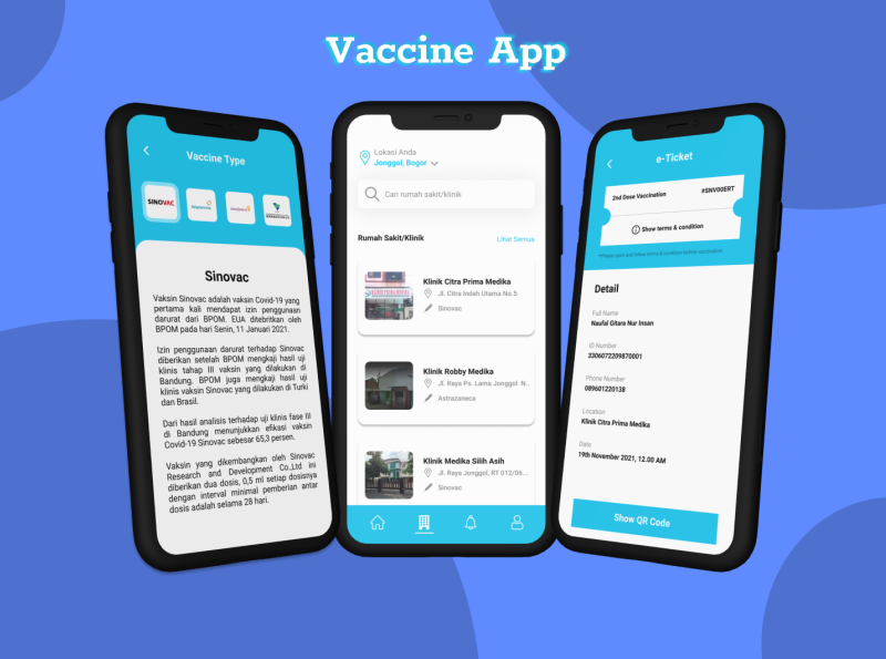 Vaccine App by Naufal Gitara Nur Insan on Dribbble