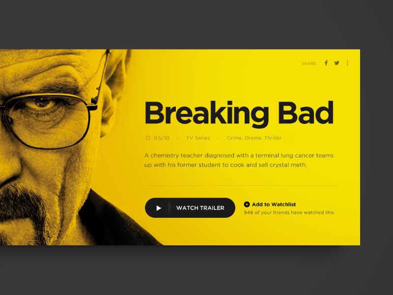 Movie Card by Design Ninja on Dribbble