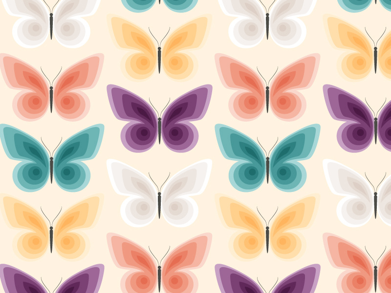 Butterfly Pattern by Katie Lane on Dribbble