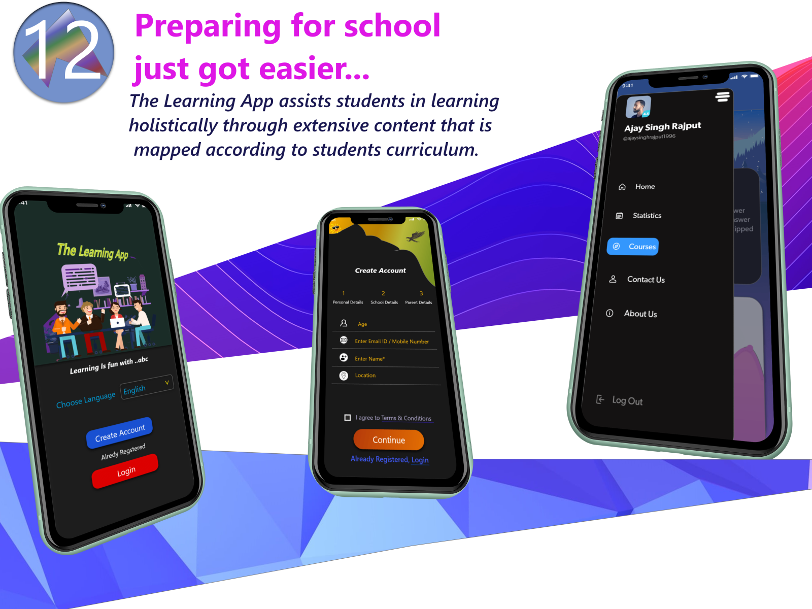 Learning App login mockup by Ajay Singh Rajput on Dribbble