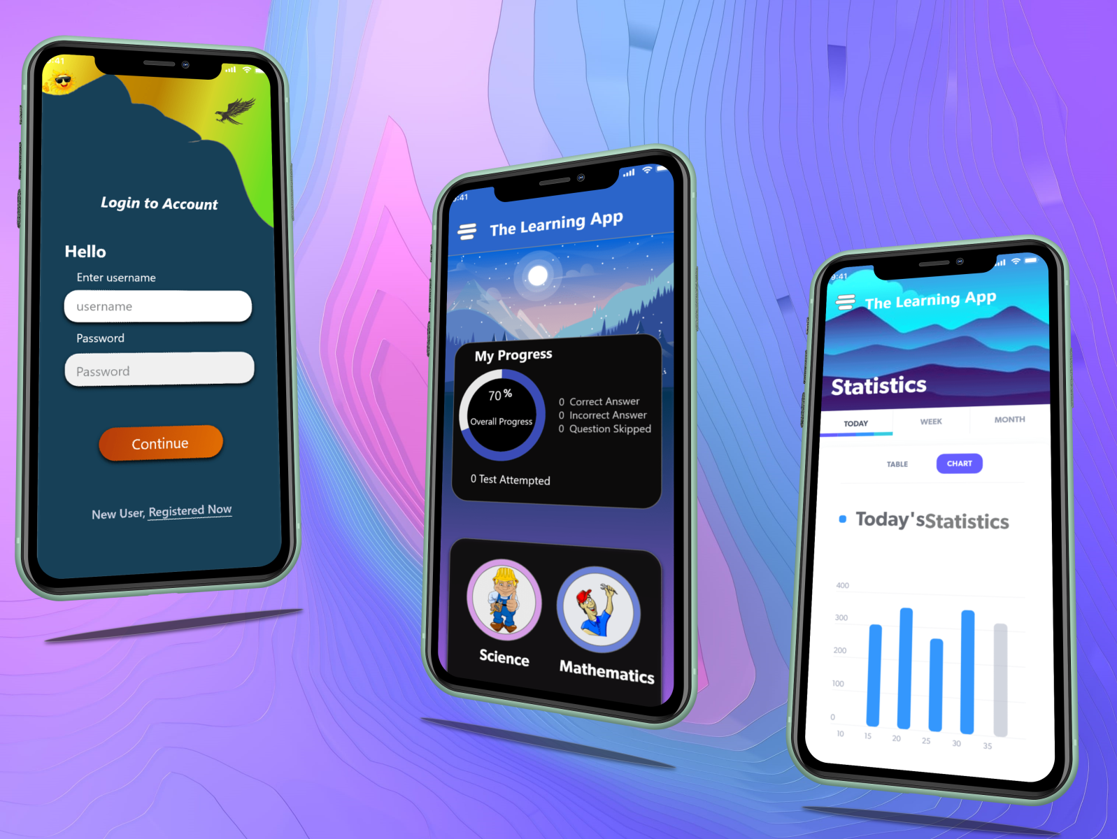 Learning App login home mockup by Ajay Singh Rajput on Dribbble