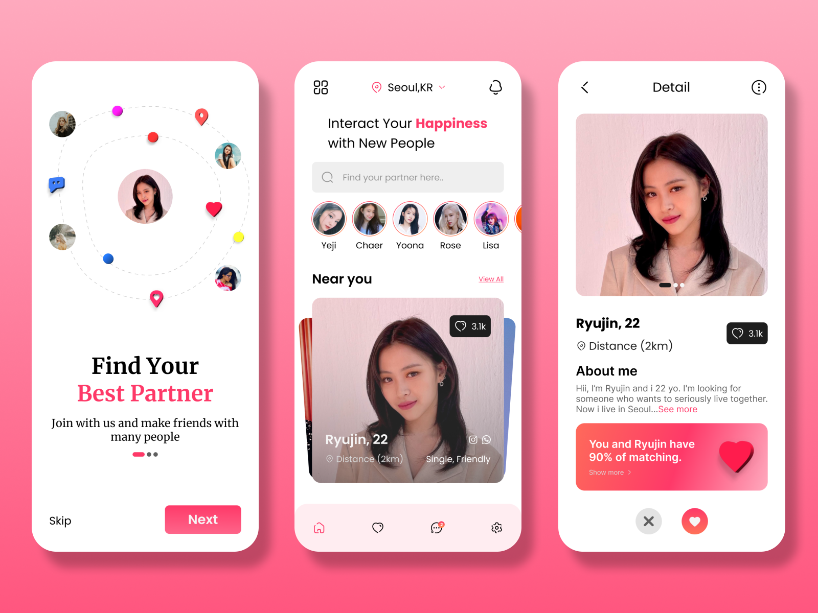 Dating App - Mobile App by Valentino Kristian Reynaldi on Dribbble