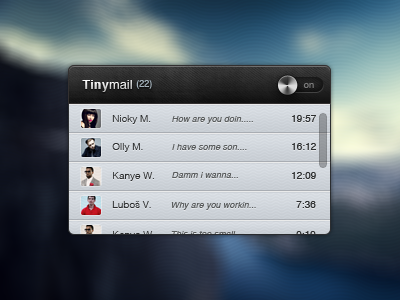 Tiny Mail by Luboš Volkov on Dribbble