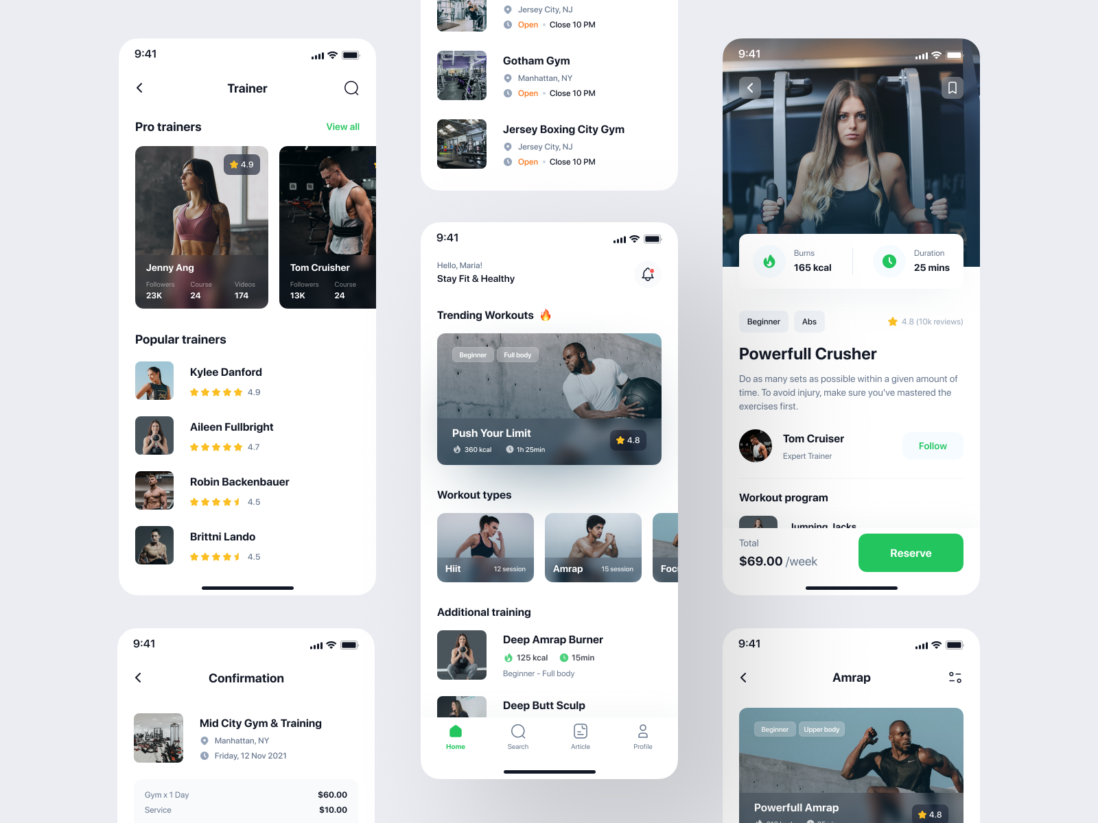 Fitline - Fitness & Workout App UI Kit by Uxerflow UI/UX on Dribbble