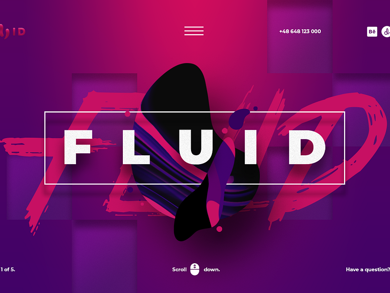 Fluid (website). by Matt S. on Dribbble