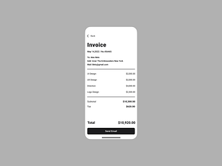 Invoice by Daria Pavlovskaya on Dribbble