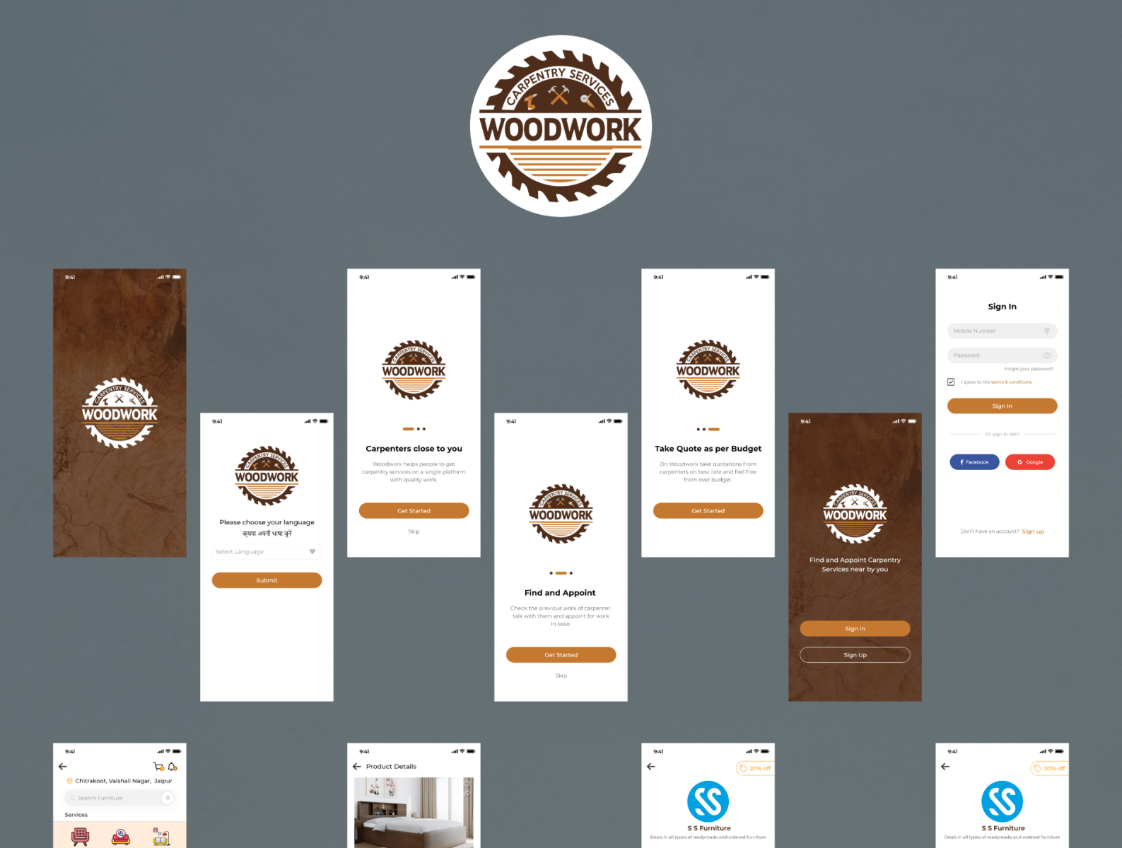 Woodwork UI for Carpentry Services by Ravi Jangid on Dribbble