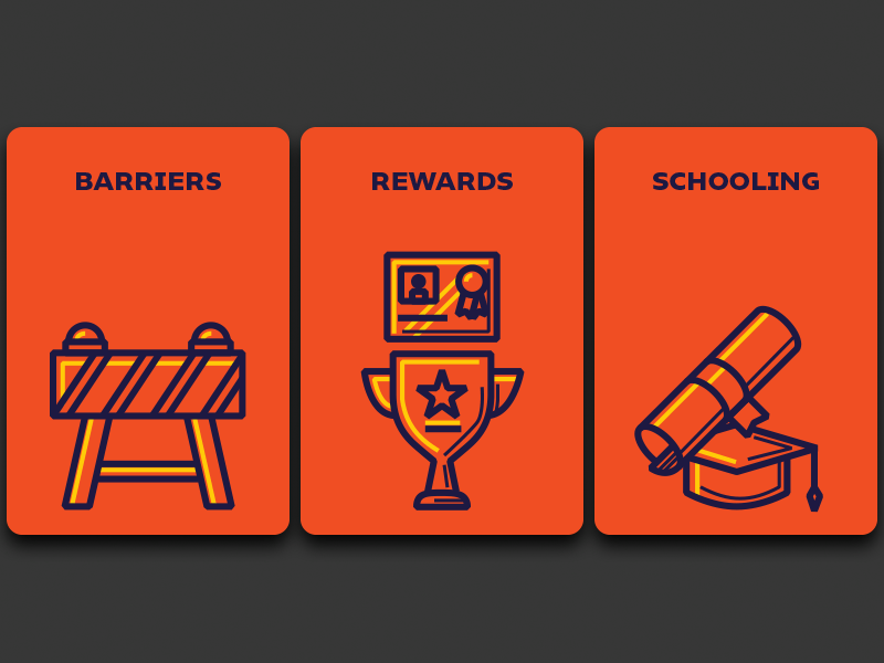 Profile Cards (part 3) by Noblanco on Dribbble
