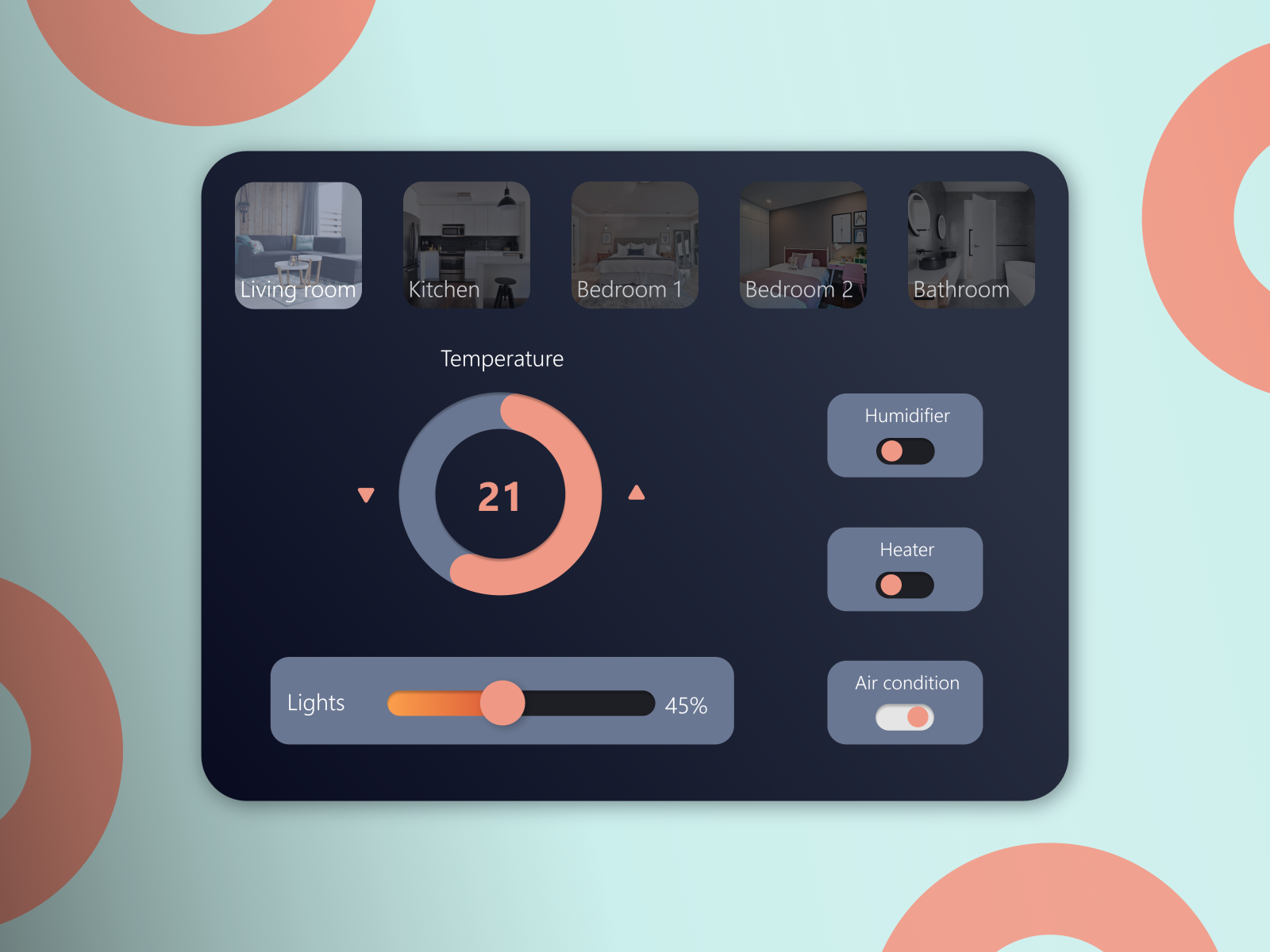 Daily UI 021 - Home monitoring dashboard by Emilia on Dribbble