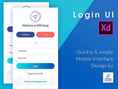 Flat material new login Xd UI by Amit on Dribbble