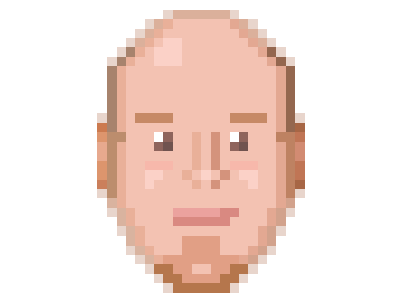 Brian Pixelated by Dave Gandy for Font Awesome on Dribbble