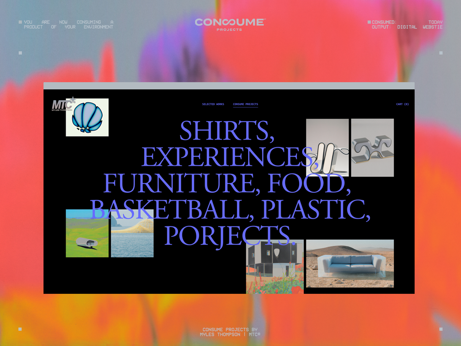 Consume Projects – Landing Page Desktop by Myles Thompson on Dribbble