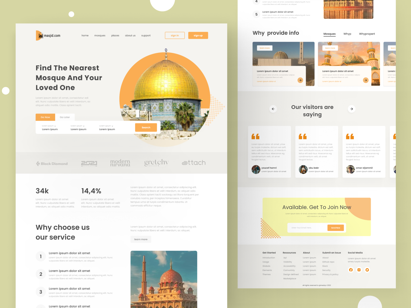 Mosque Finder ui design by MOHAMED ZYN on Dribbble