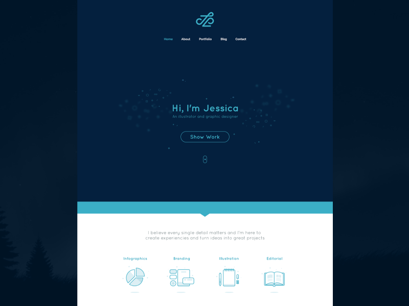 Personal Website Redesign by Jessica Vaslam on Dribbble