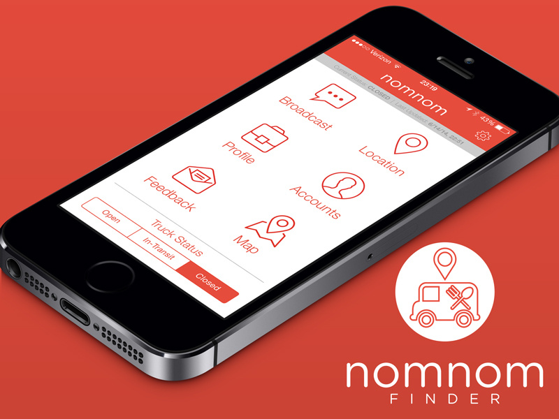NomNom Finder App - Truck Dashboard by Ryan Roghaar on Dribbble
