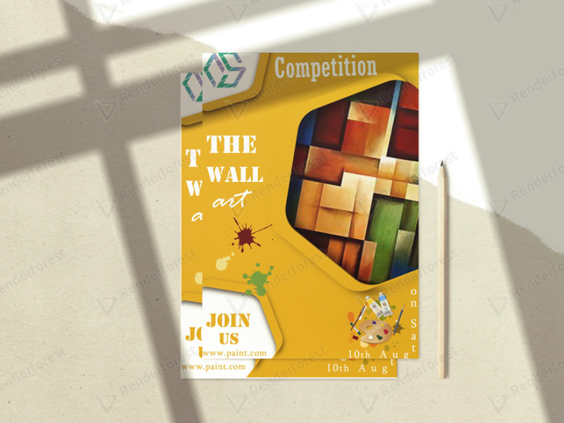 wall art competition flyer by Ujala Tayyab on Dribbble