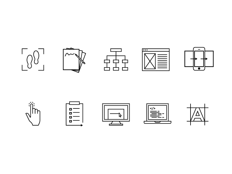 Process Icons - WIP by Jordan Mahaffey on Dribbble