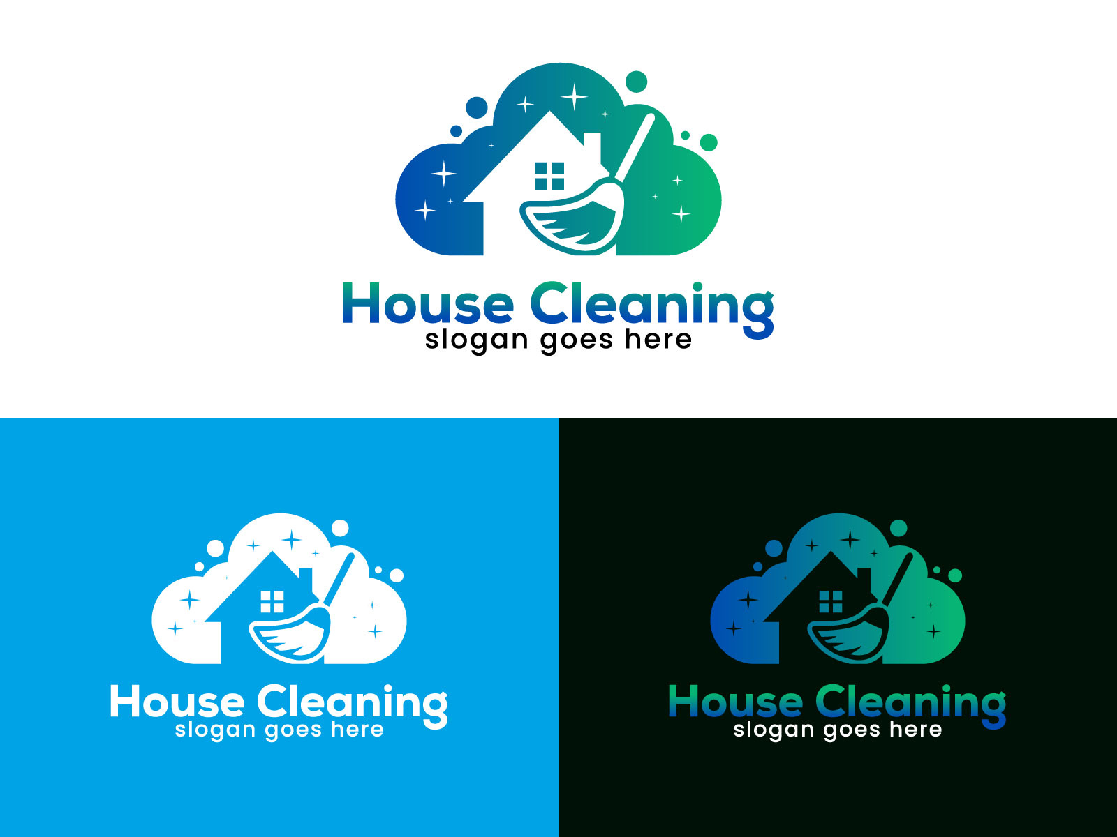 House Cleaning Logo Design by Sajal Saha | logo designer on Dribbble