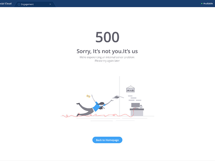 500 Error page by Habeeb Hamza on Dribbble