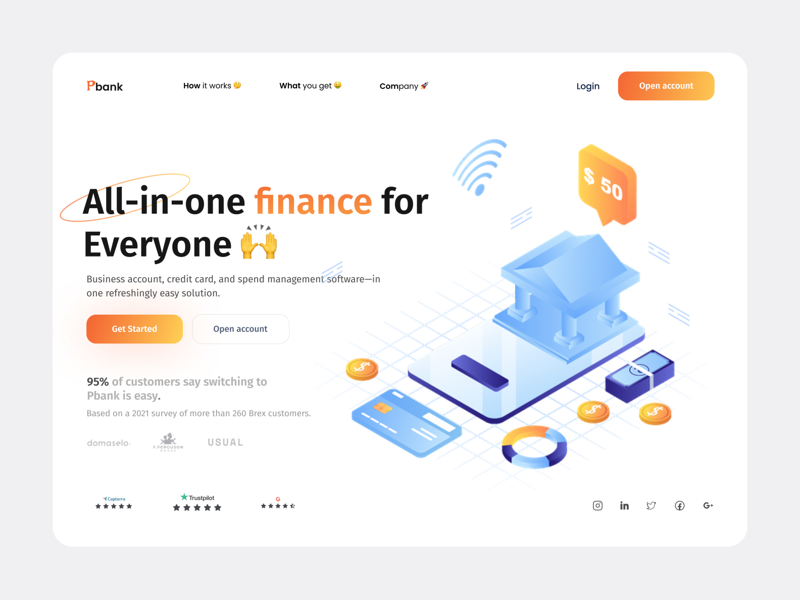 PBank - Landing Page design. 🚀 by Bittu on Dribbble