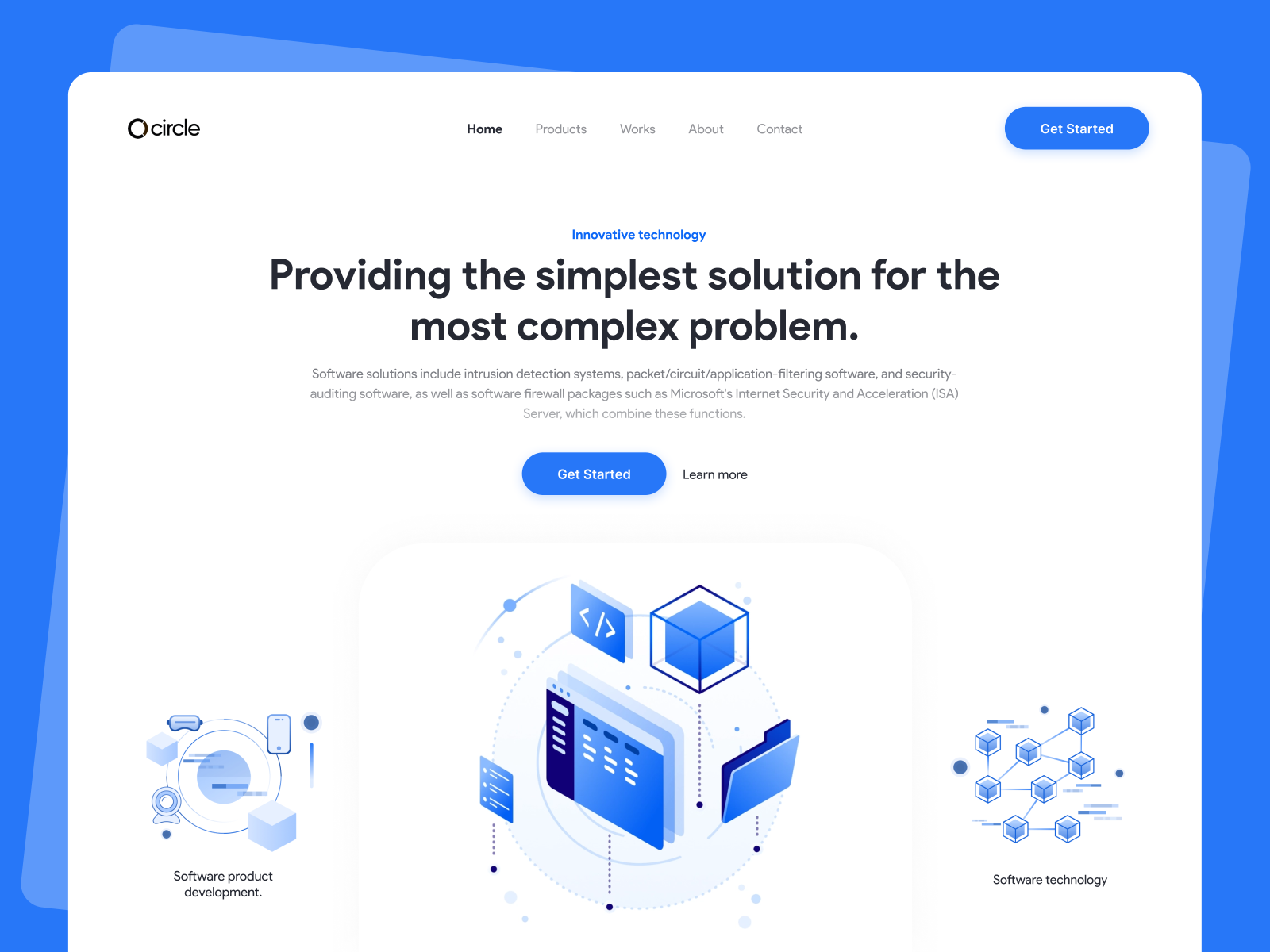 Circle Software - Hero Page! by Bittu on Dribbble