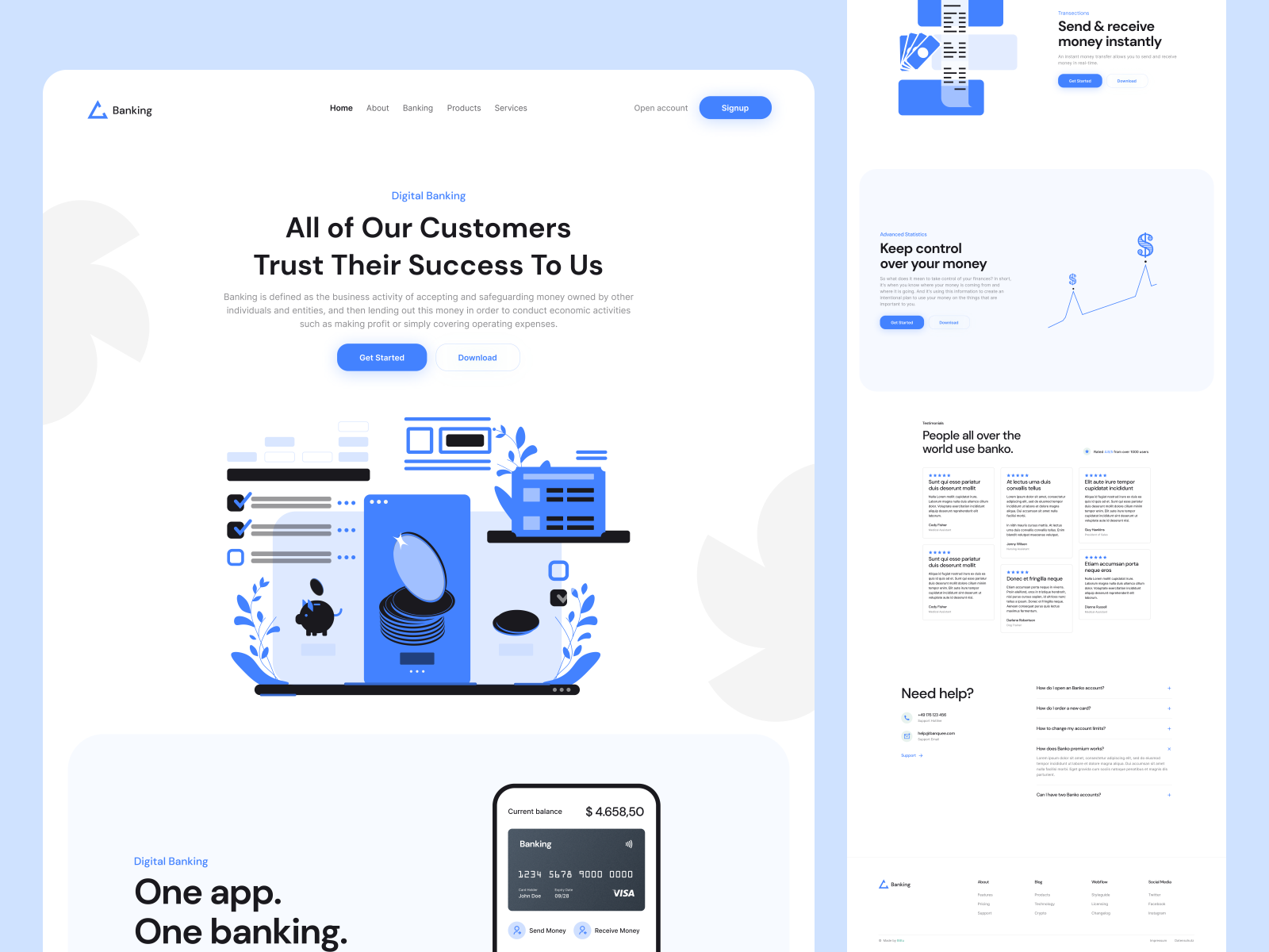 Banking Website Landing Page! by OPENBASE® on Dribbble