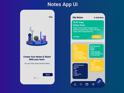 Note App UI by Peter O. David on Dribbble