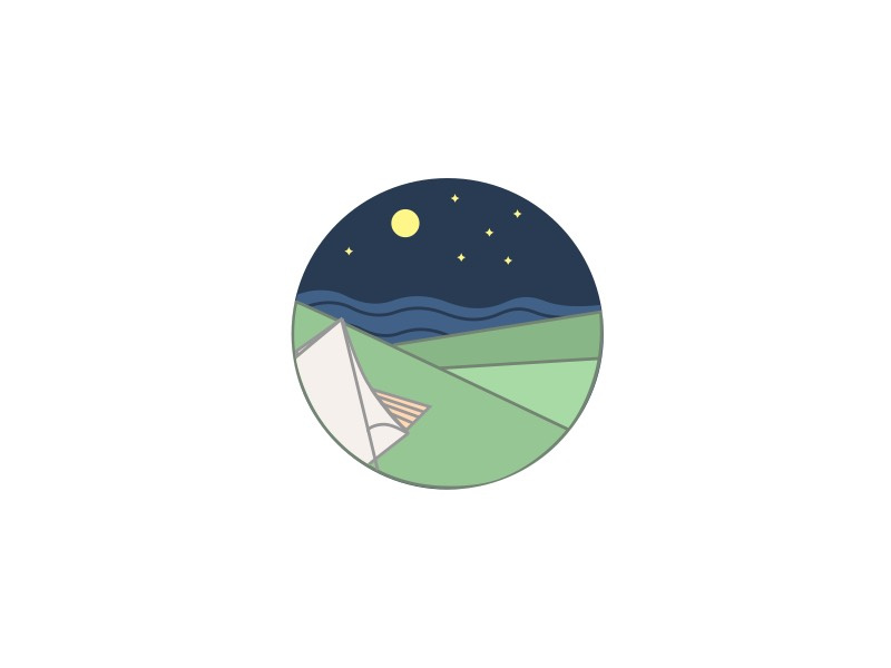 Supermoon Glamping by Evan Pun on Dribbble
