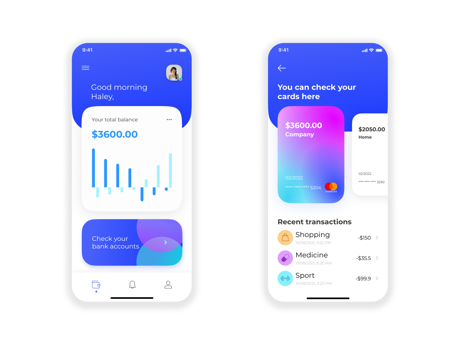 Money - Finance App UI by Florencia Pastor on Dribbble