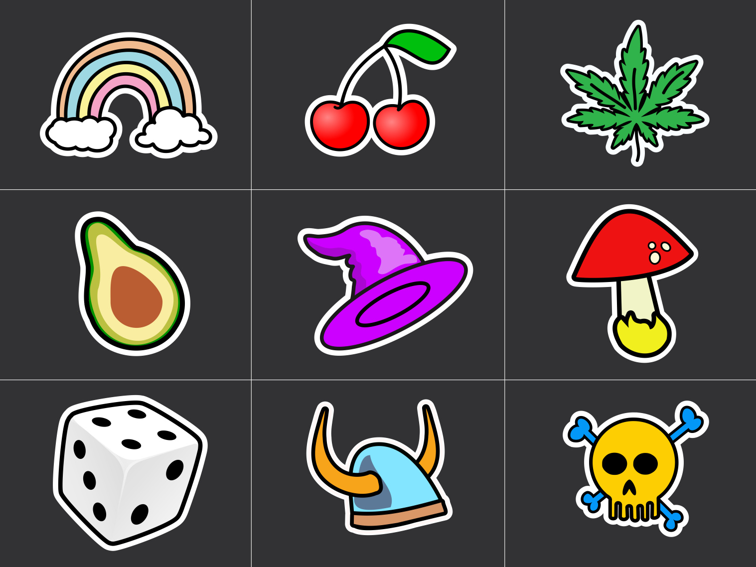 Collection of modern everyday things cute colorful stickers by The ...