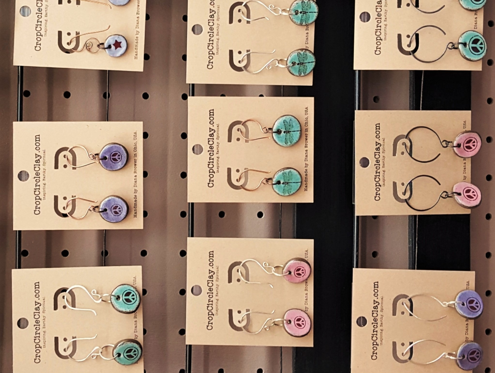 Branding - earring cards for Crop Circle Clay by Diana Brower on Dribbble