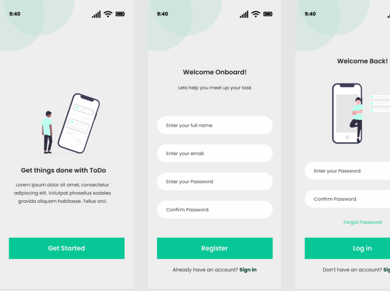 Sign in/ Sign Up page by Abigail Terwase on Dribbble
