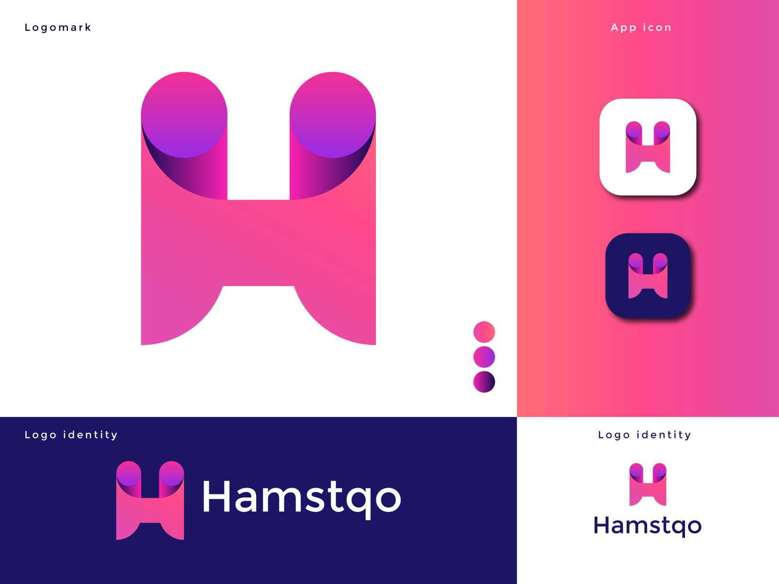 Modern H letter logo mark || Brand identity design by Bijoy Das on Dribbble