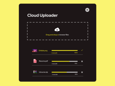 File upload UI - Daily UI by Aryan Tripathi on Dribbble