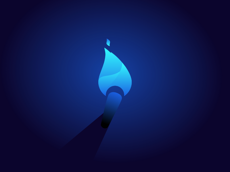 Blue torch by Jurgen Schouten on Dribbble
