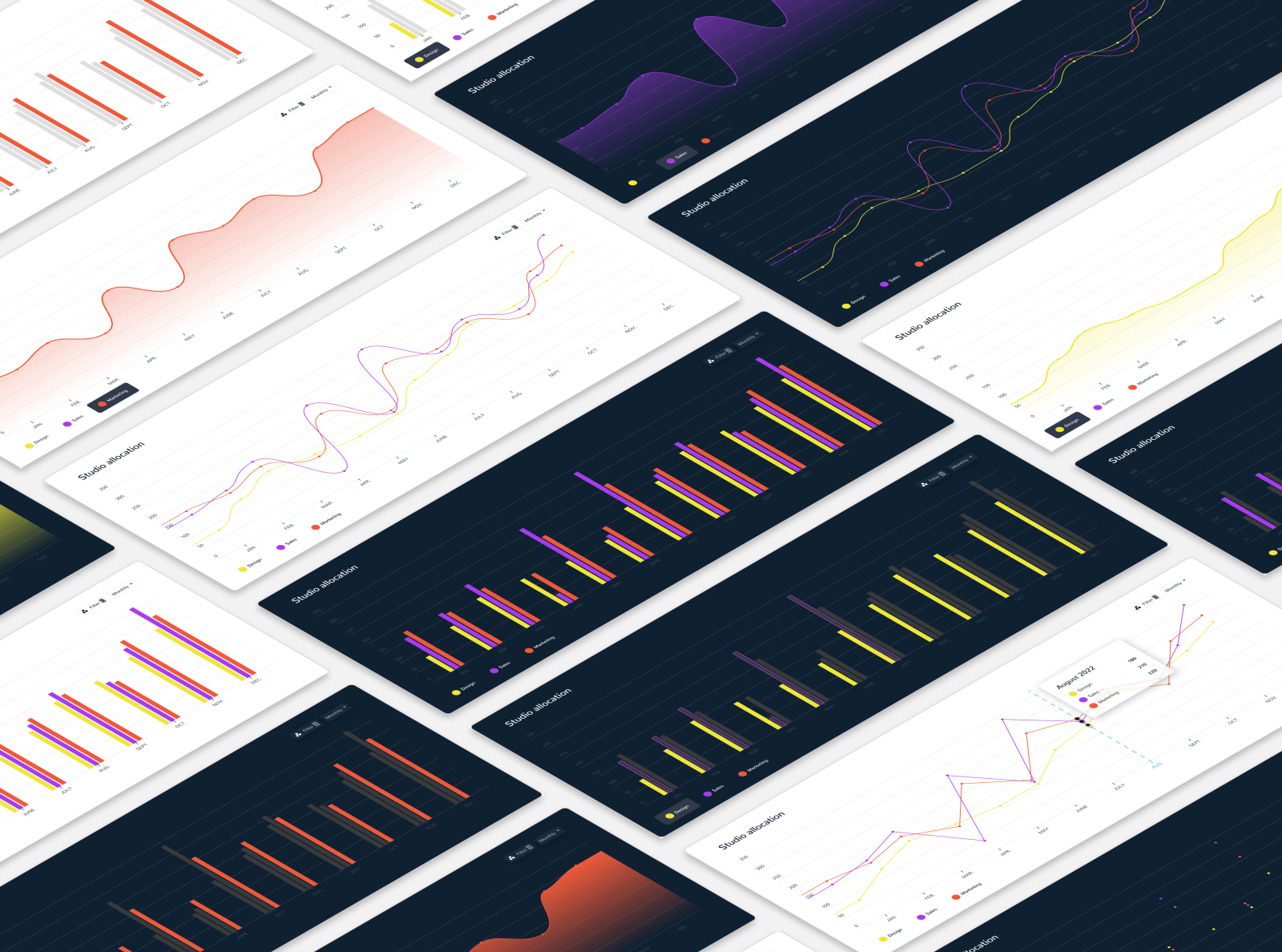 Data Visualization Ui Charting Options By Tyler Wain On Dribbble 