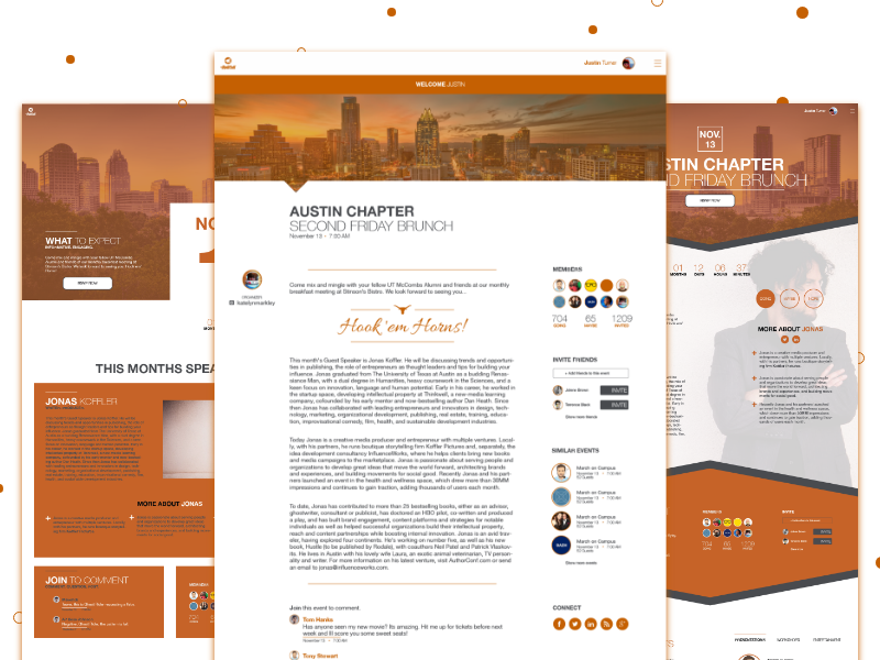 Landing + Event Page by Tyler Wain on Dribbble