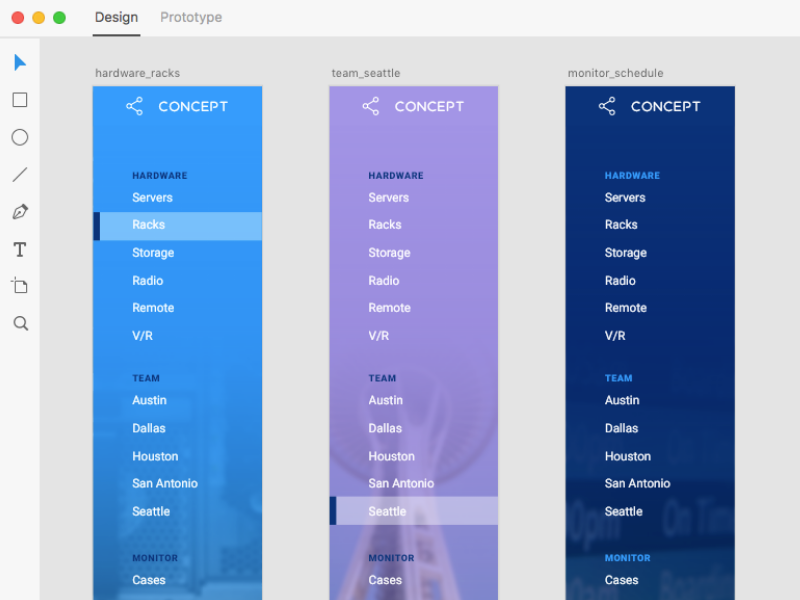 Nav. color by Tyler Wain on Dribbble