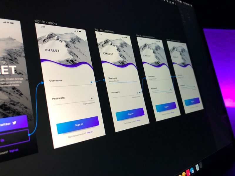 InVision Studio wires by Tyler Wain on Dribbble