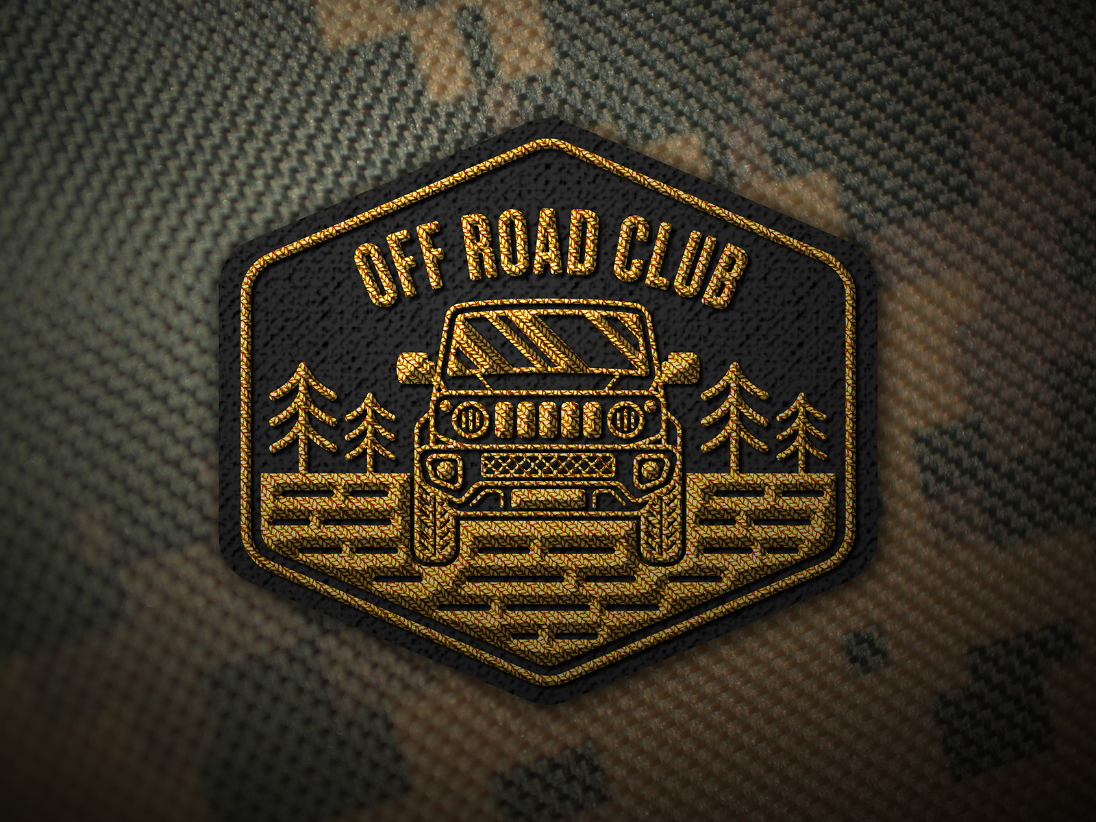 Off road club patch mockup by Flat_Enot on Dribbble